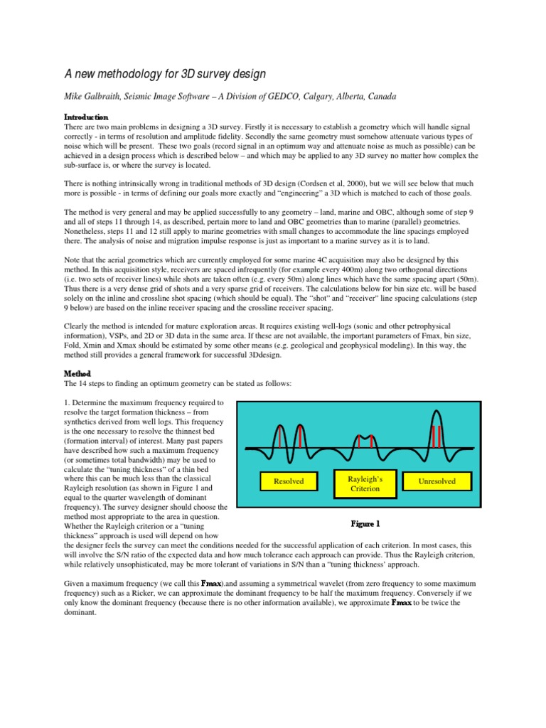 3D Seismic Survey Design | PDF | Optical Resolution | Reflection Seismology