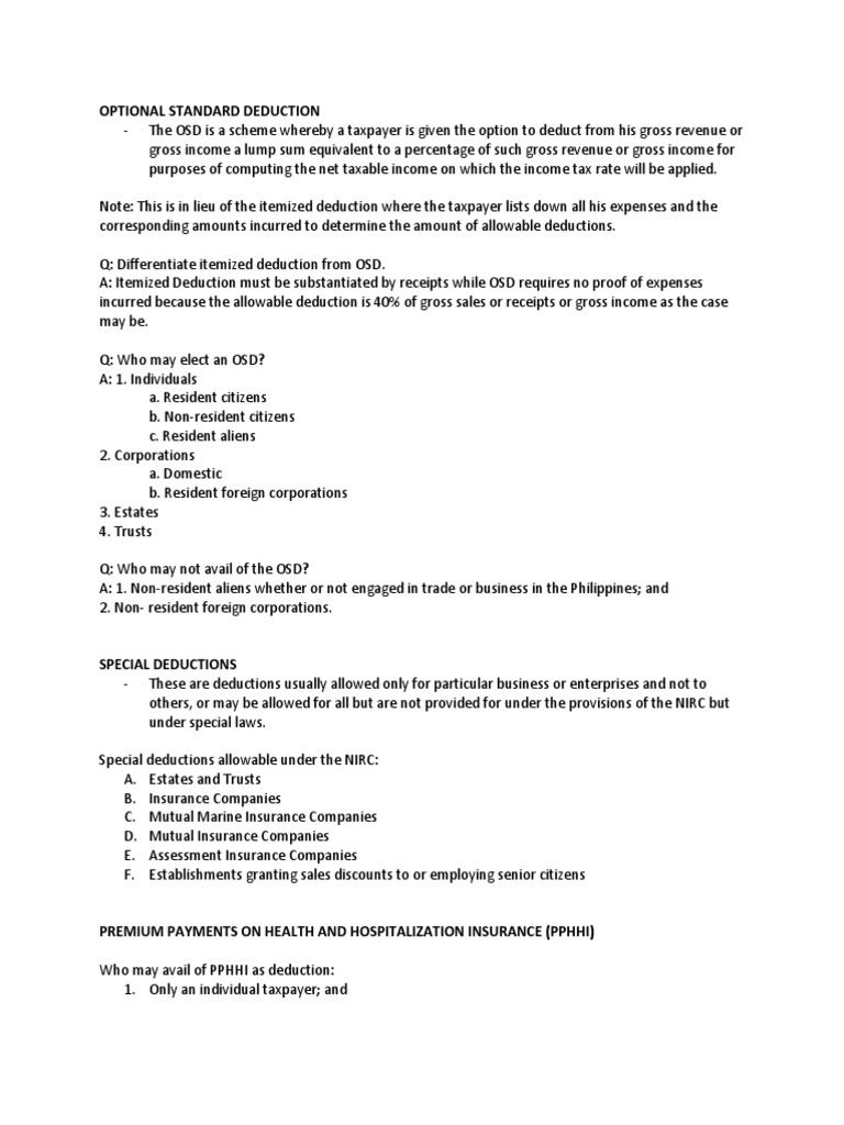 Understanding Optional Standard Deductions | PDF | Tax Deduction ...