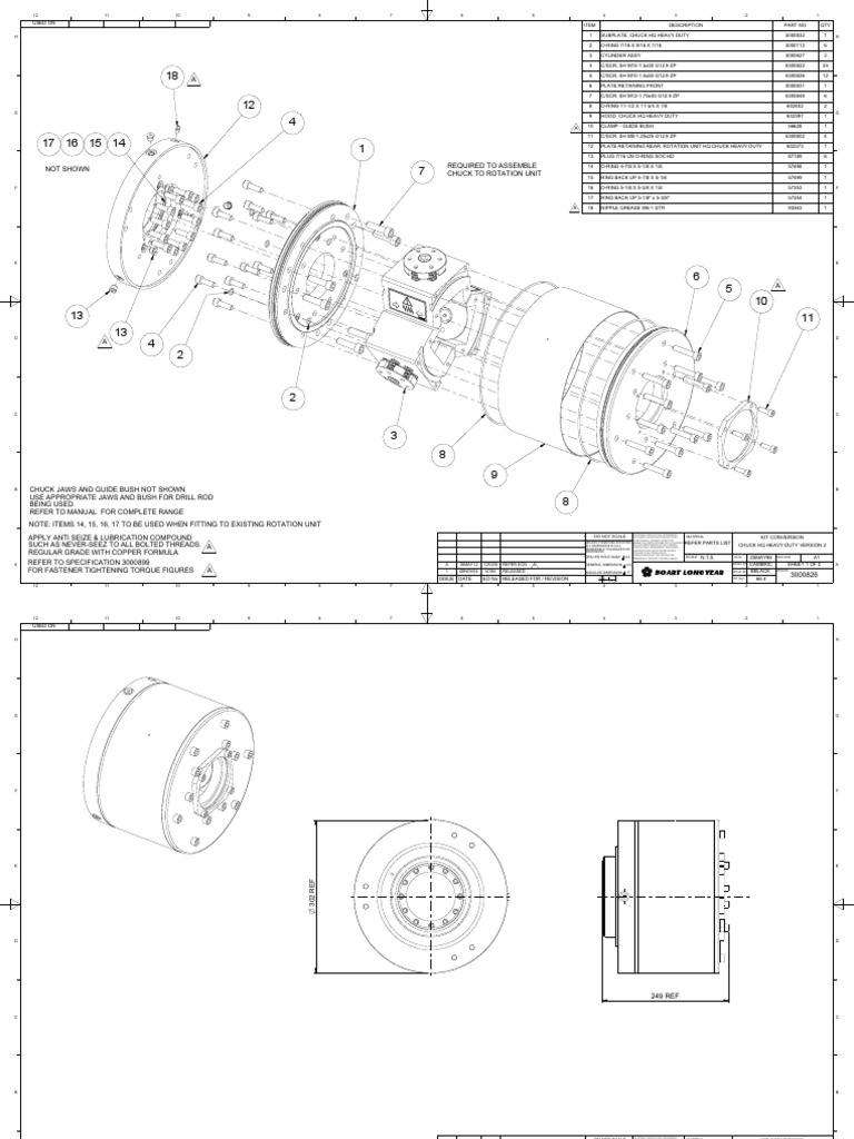 HQ Heavy Duty Chuck Assembly | PDF | Screw | Mechanical Engineering