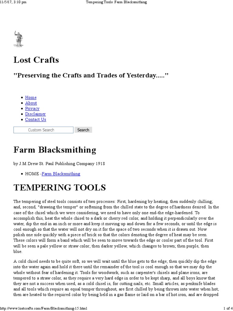 Lost Crafts: "Preserving The Crafts and Trades of Yesterday ...