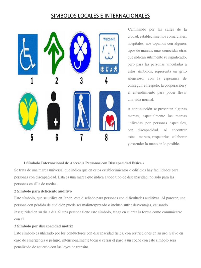 Símbolos de Discapacidad y su Significado | PDF | Invalidez | Perros