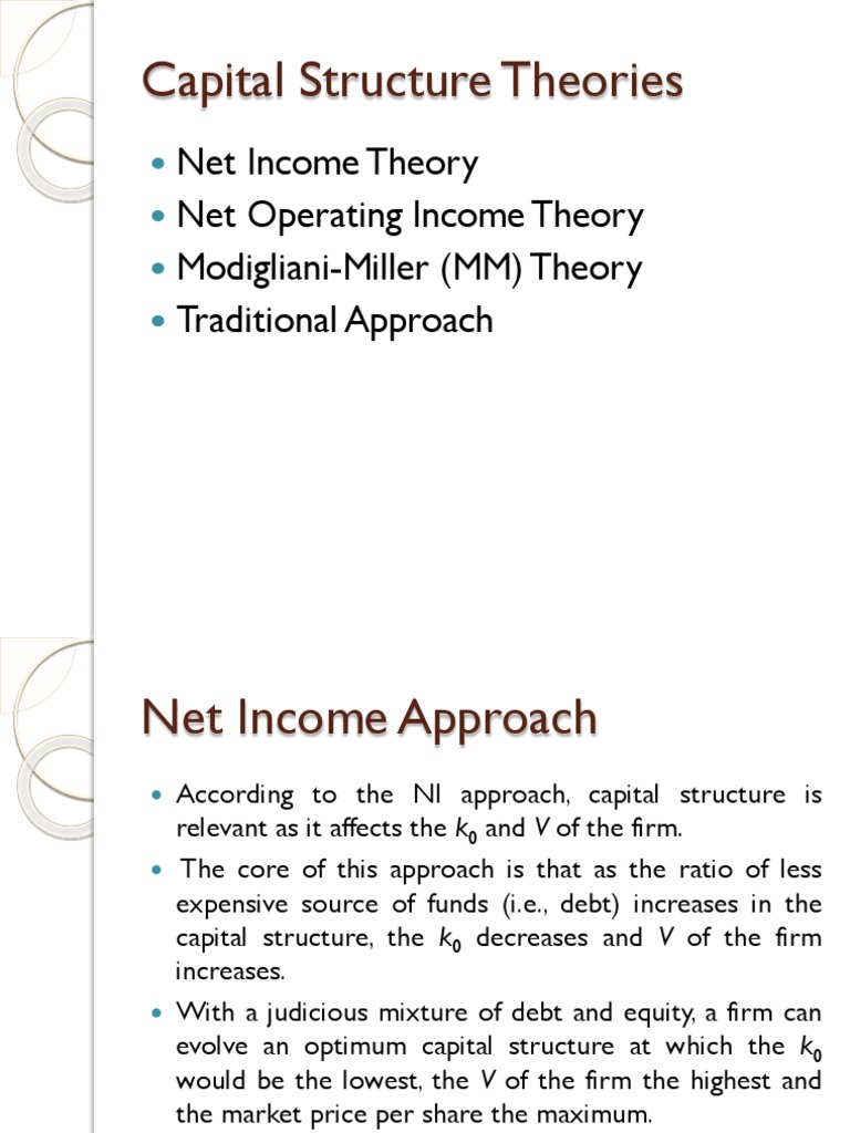 Capital Structure Theories Explained | PDF | Capital Structure | Cost ...