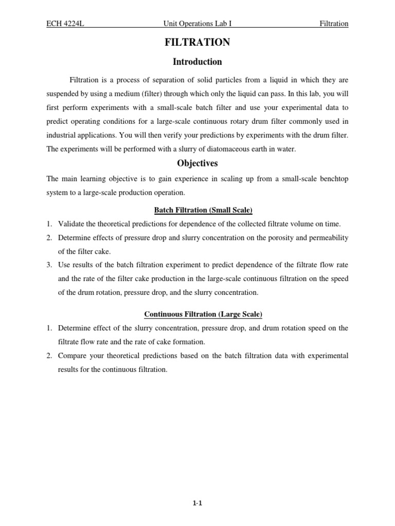 Filtration Theory | PDF | Filtration | Permeability (Earth Sciences)