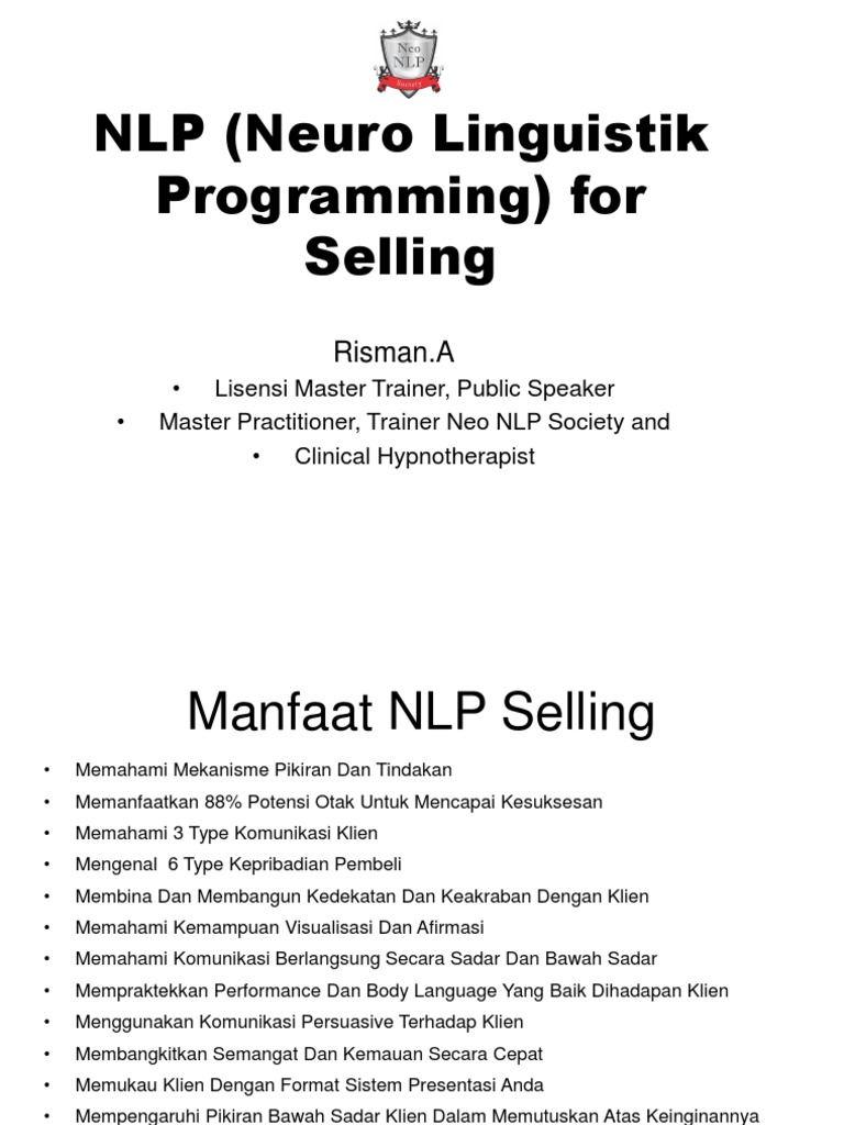 NLP Selling Indonesia | PDF