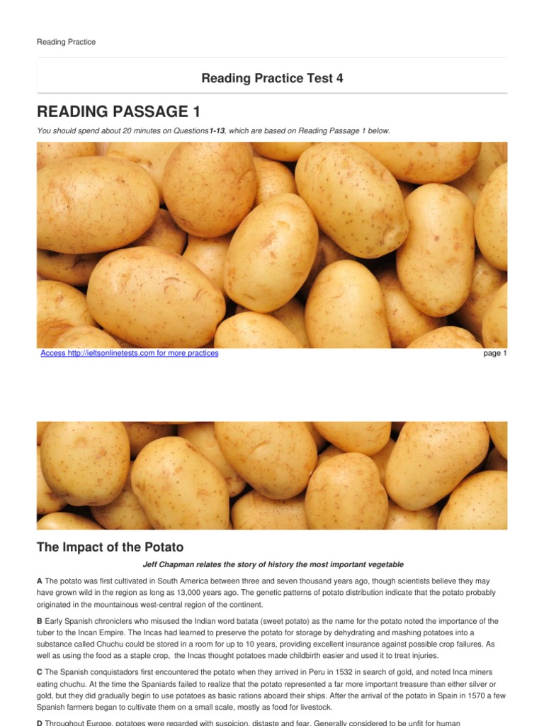 The Historical Impact of Potatoes | PDF | Potato | Honey Bee