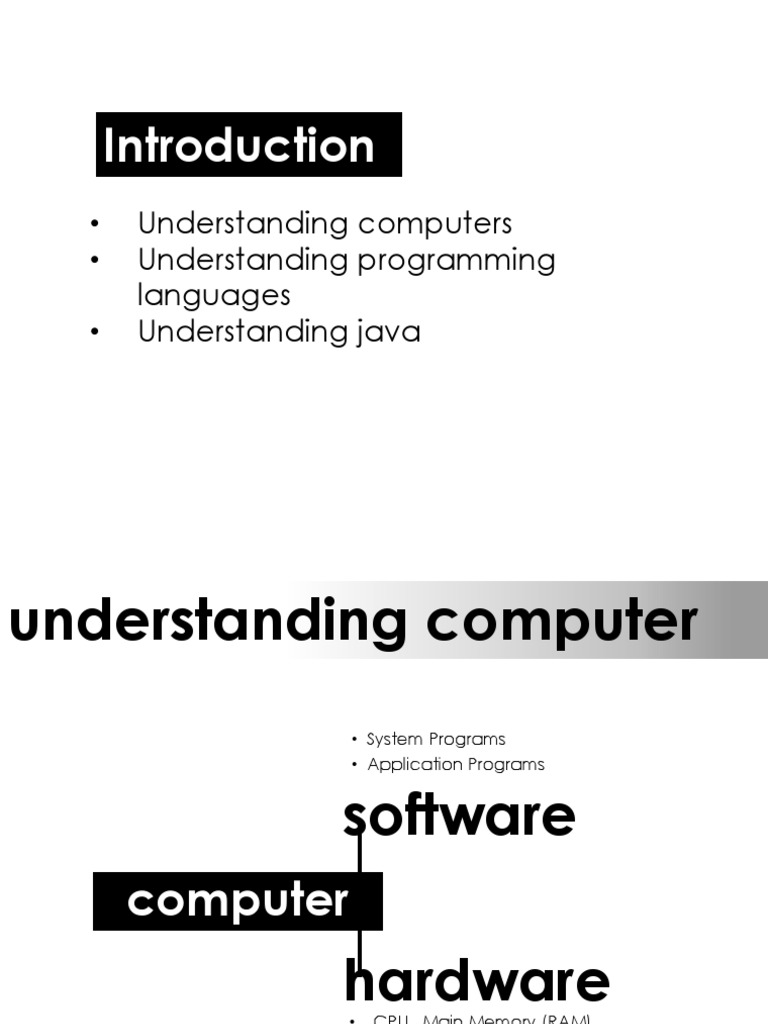 Understanding Computers - Understanding Programming Languages ...