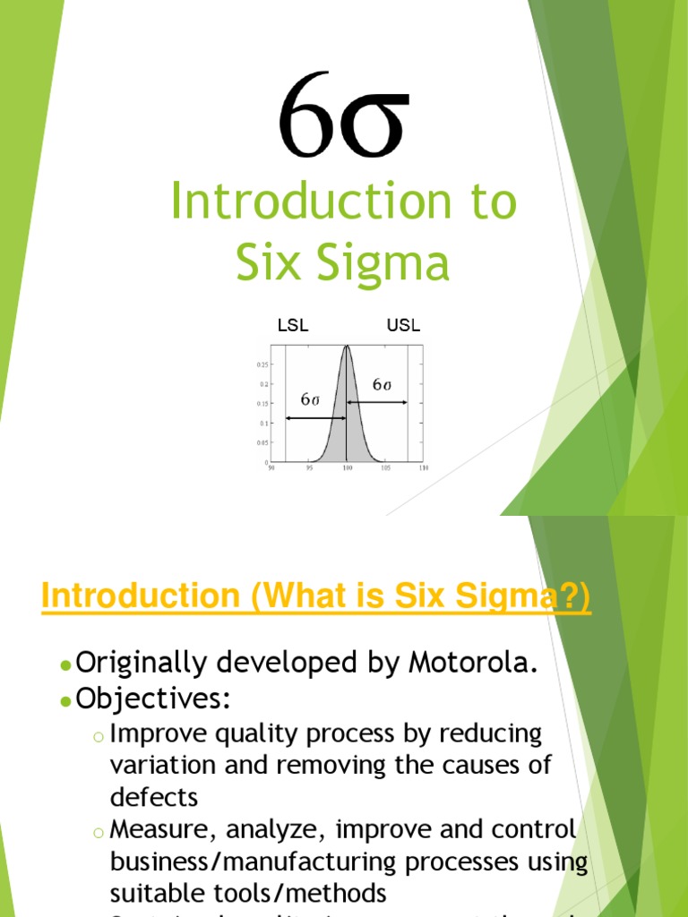 Introduction To Six Sigma | PDF