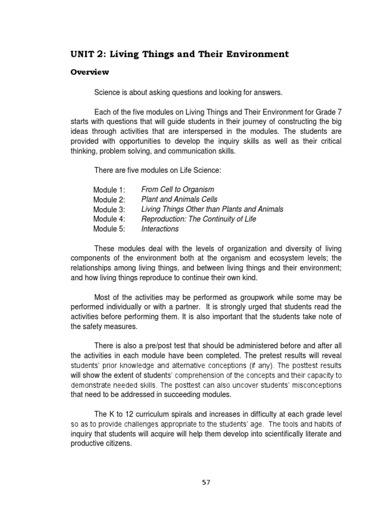 Grade 7 TG SCIENCE 2nd Quarter | PDF | Organ (Anatomy) | Eukaryotes