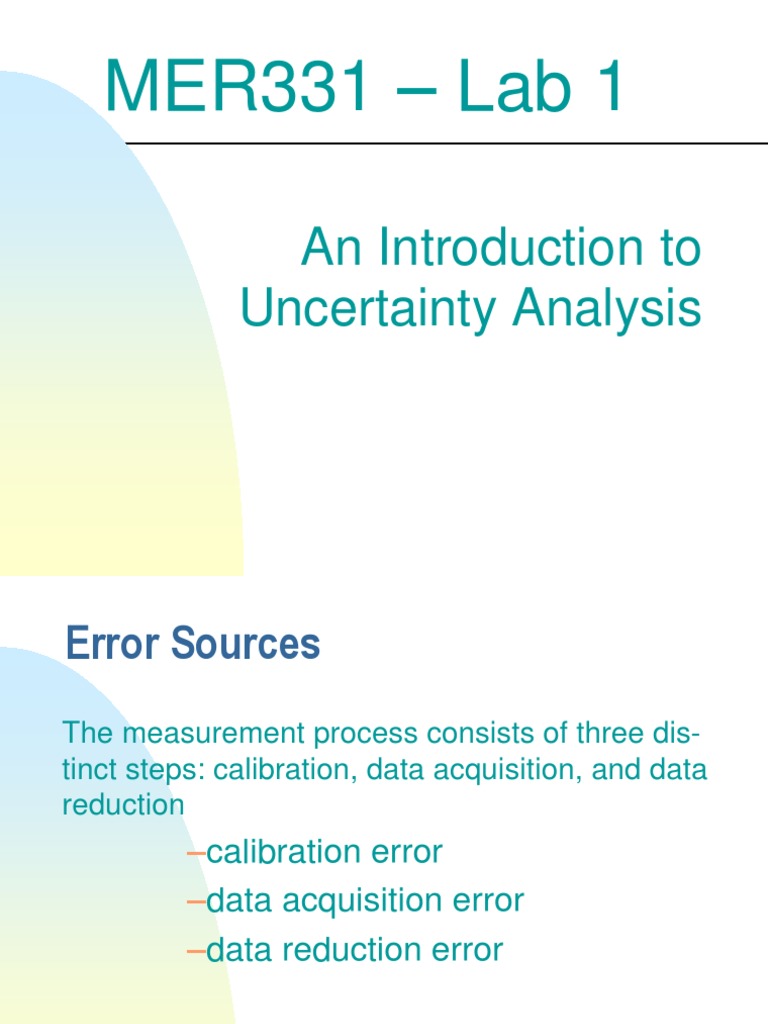MER331 - Lab 1: An Introduction To Uncertainty Analysis | PDF ...