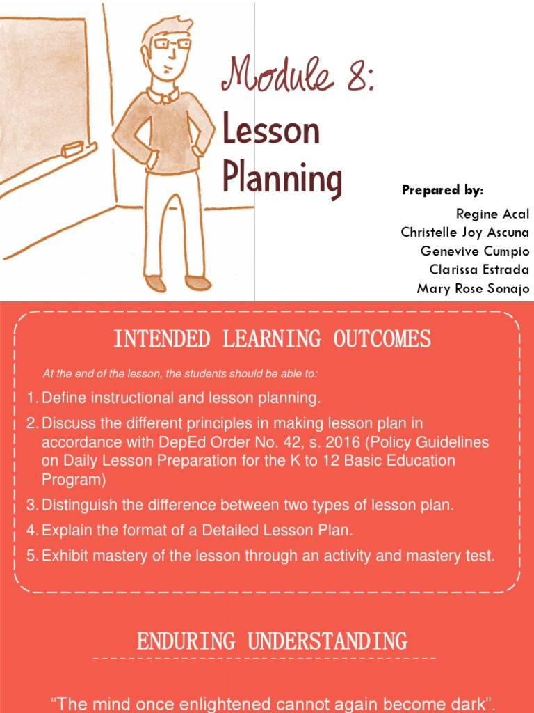 Module 8 Lesson Plan | PDF | Lesson Plan | Differentiated Instruction