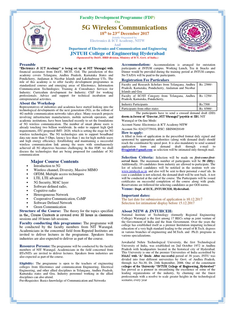 Brochure FDP On 5G Wireless Communications | PDF | Telecommunications ...