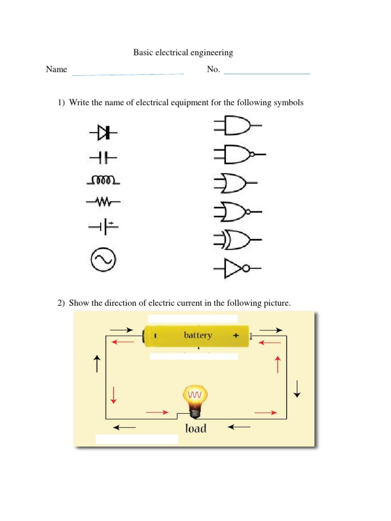 Basic Electrical Engineering Symbols | PDF | Electrical Network ...