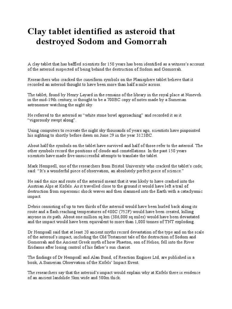 Sodoma I Gomora | PDF | Sodom And Gomorrah | Asteroid