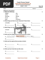 Nursery Question Paper: 1. Colour The Following Picture Using 3 Colours ...