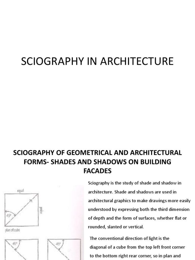 Sciography in Architecture | PDF | Shape | Shadow
