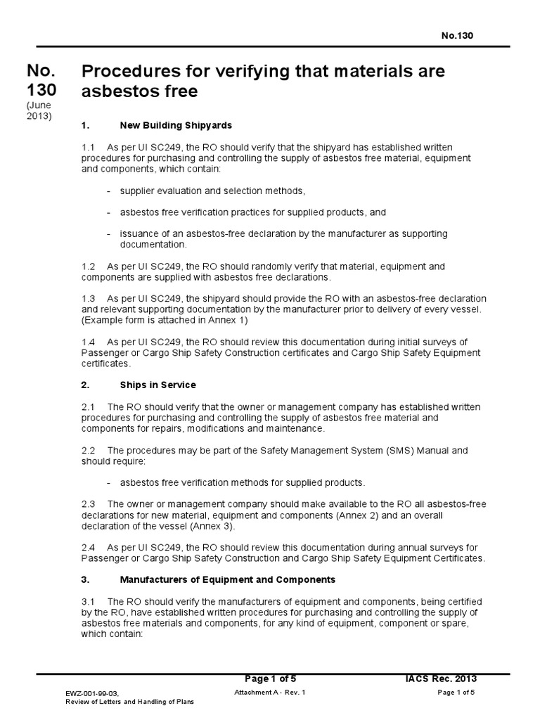 Iacs Rec 130 | PDF | Ships | Verification And Validation