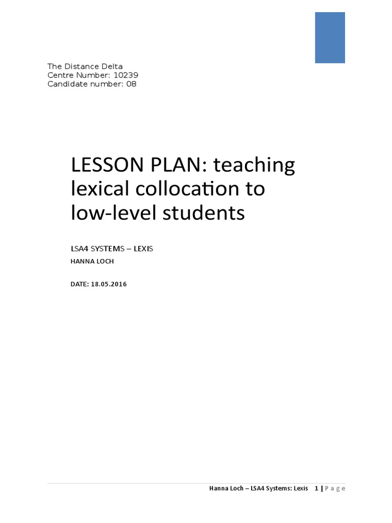 HL Lsa4 LP | PDF | Verb | Vocabulary