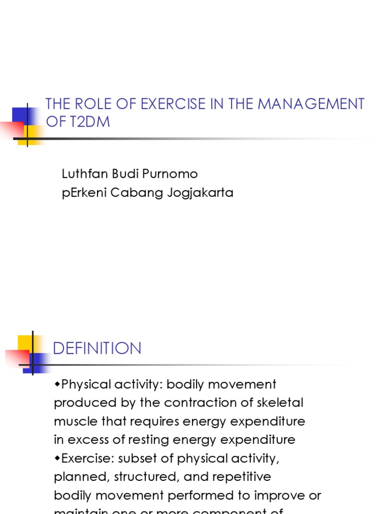 The Role of Exercise in The Management of t2dm | PDF | Insulin ...