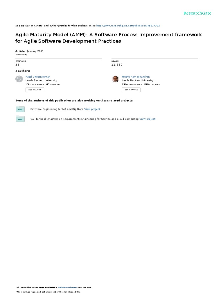 Agile Maturity Model | PDF | Agile Software Development | Software ...