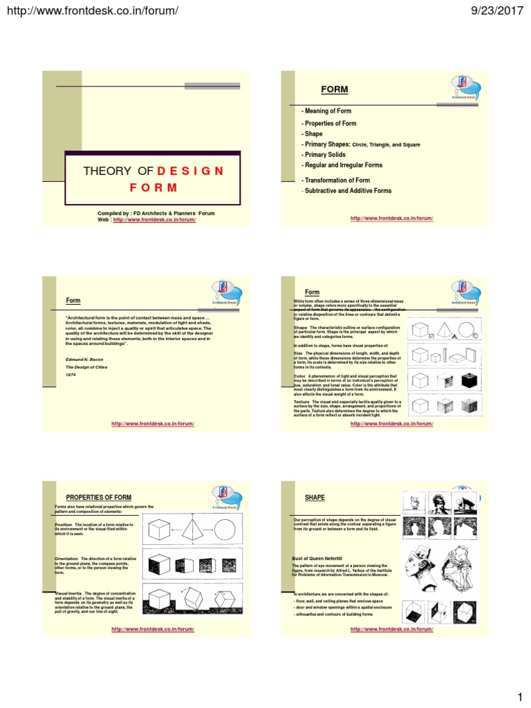 Theory of Design Form | PDF | Shape | Circle