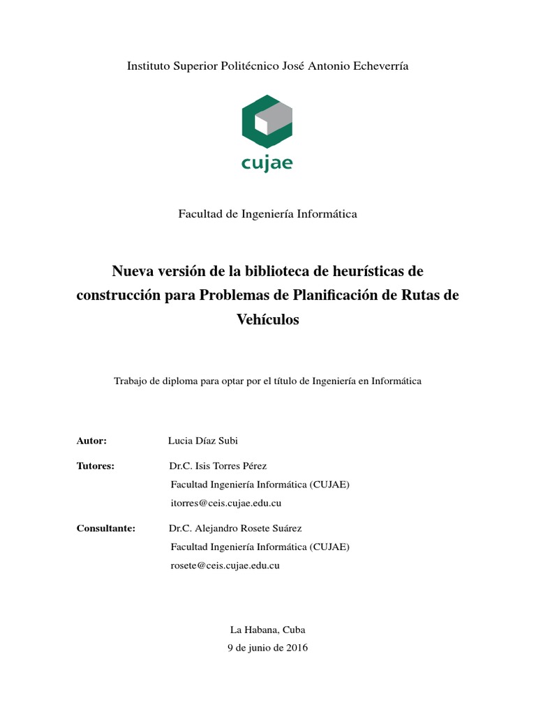 Nueva Versión de La Biblioteca de Heurísticas de Construcción para Problemas de Planificación de ...