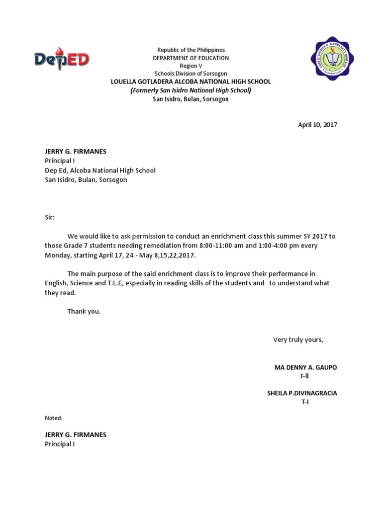 Jerry G. Firmanes: Louella Gotladera Alcoba National High School | PDF