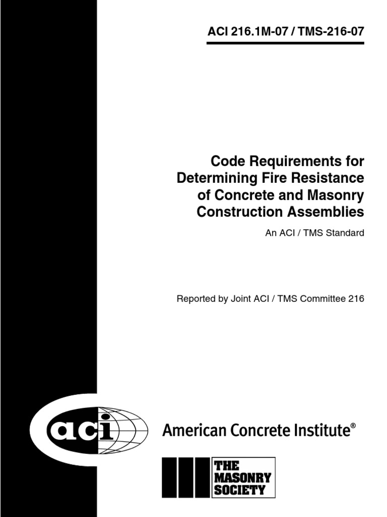 Code Requirements For Determining Fire Resistance of Concrete and ...