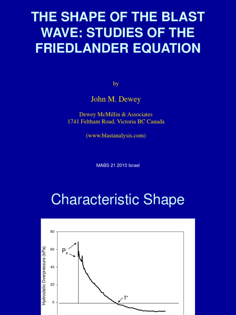 The Shape of The Blast Wave: Studies of The Friedlander Equation | PDF ...
