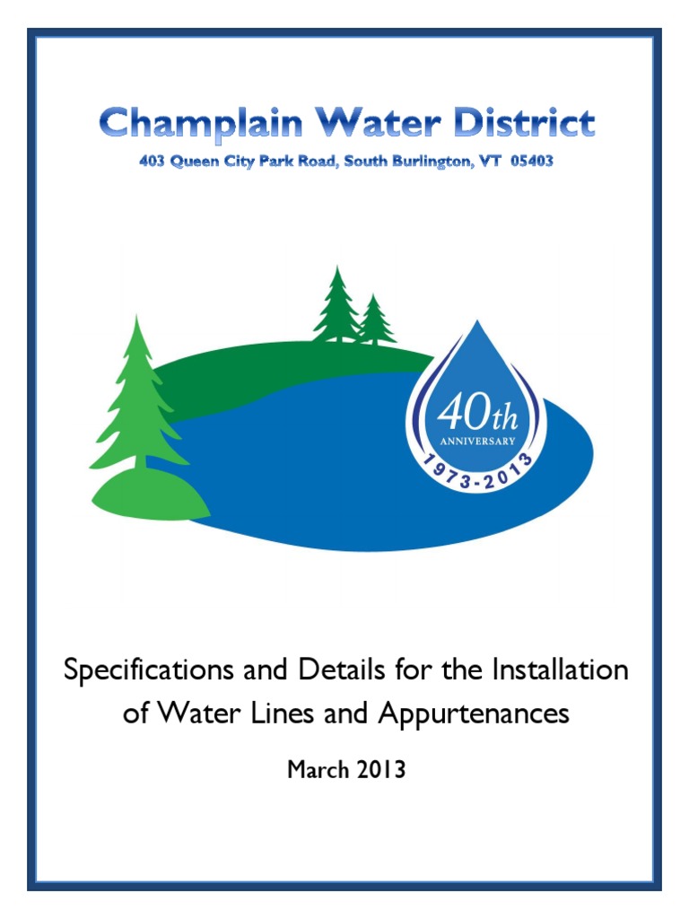 CWD Water Line Installation Specs | PDF | Pipe (Fluid Conveyance ...
