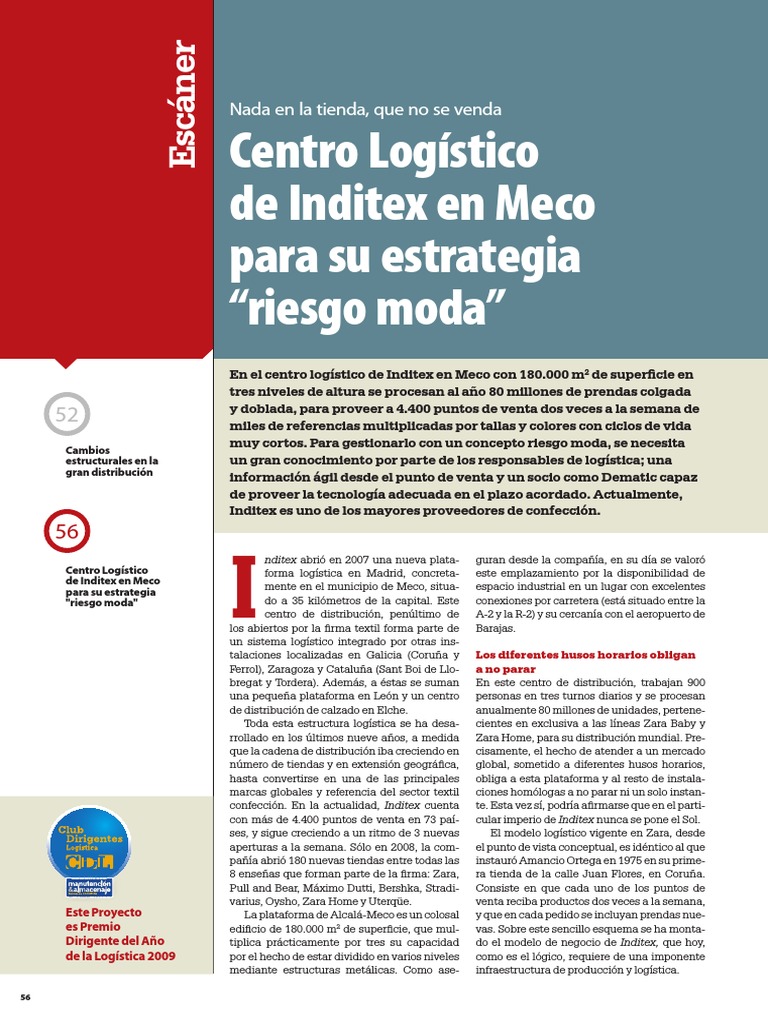 Logística y Estrategia de Inditex | PDF | Logística | Business