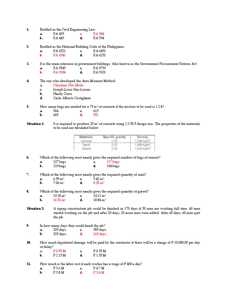 Civil Engineering Exam Questions | PDF | Beam (Structure) | Reinforced ...
