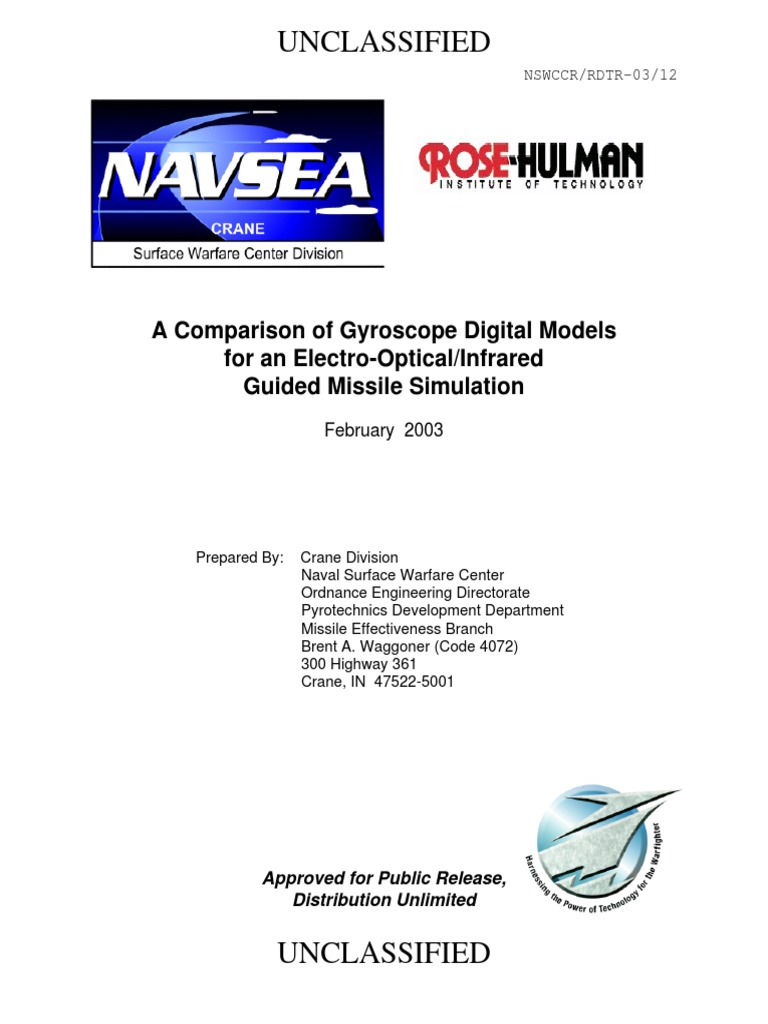 A411726 - A Comparison of Gyroscope Digital Models For An Electro-Optical - Infrared Guided ...