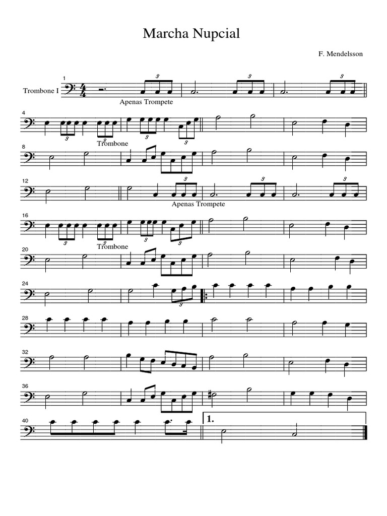 Marcha Trombone I | PDF