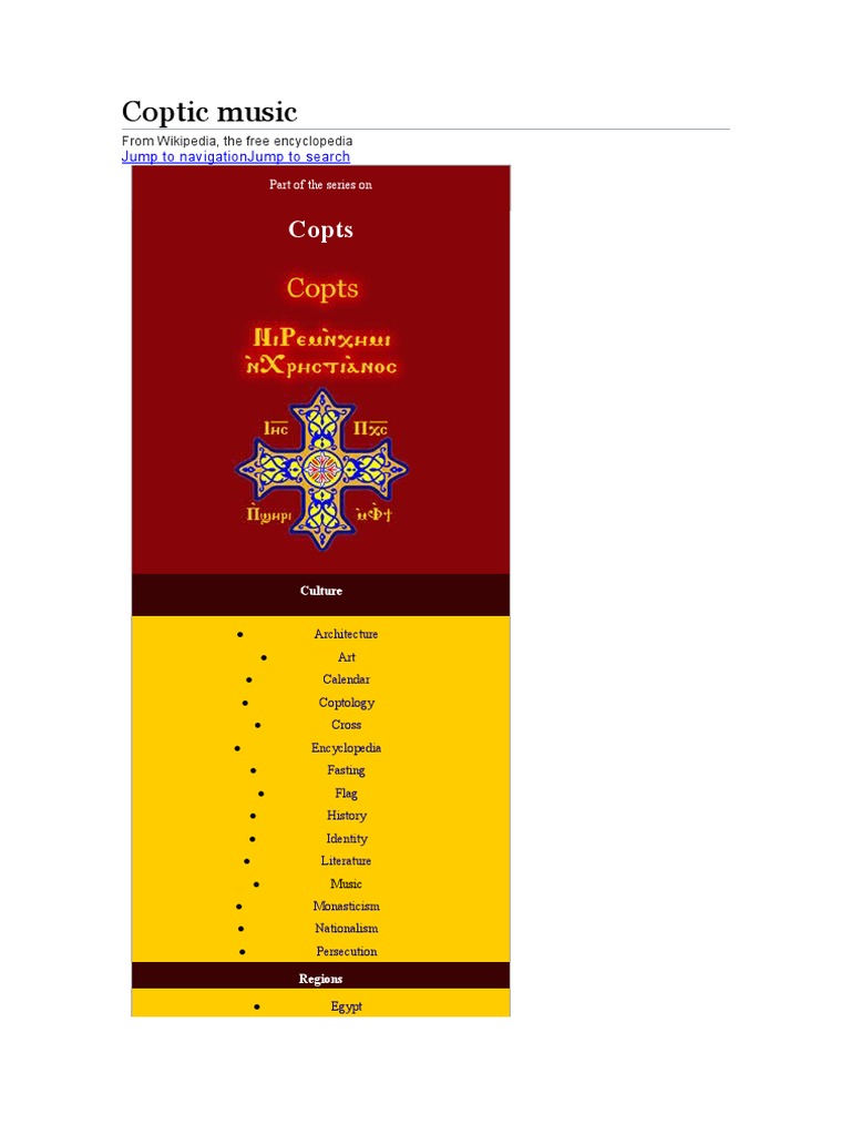 Coptic Music | PDF | Copts | Christian Denominational Families