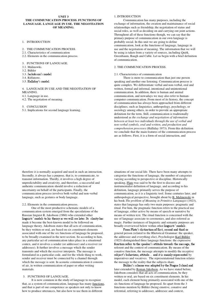 Tema3 The Communication Process Functions of Language Simplified | PDF ...