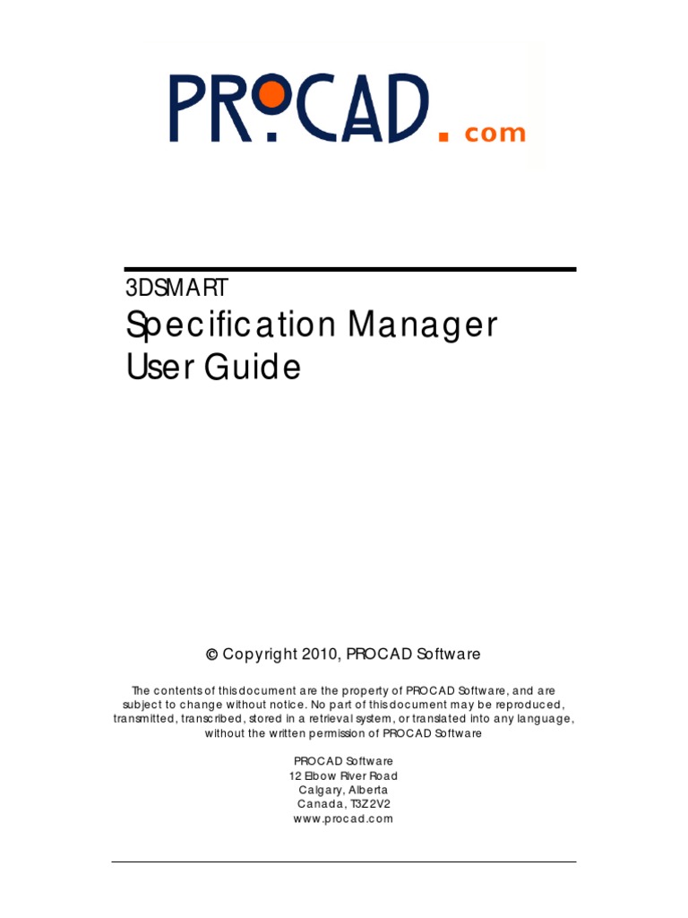Specification Manager User Guide | PDF | Menu (Computing) | Icon (Computing)