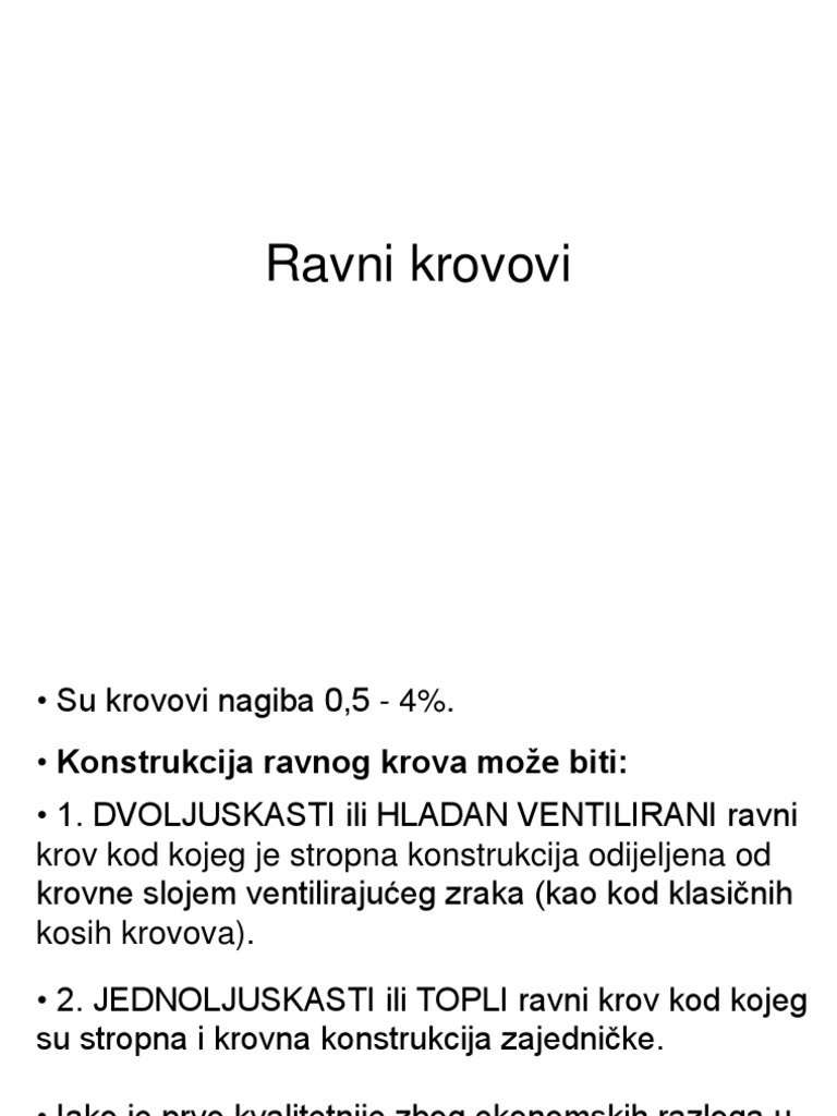 Ravni Krovovi PDF | PDF