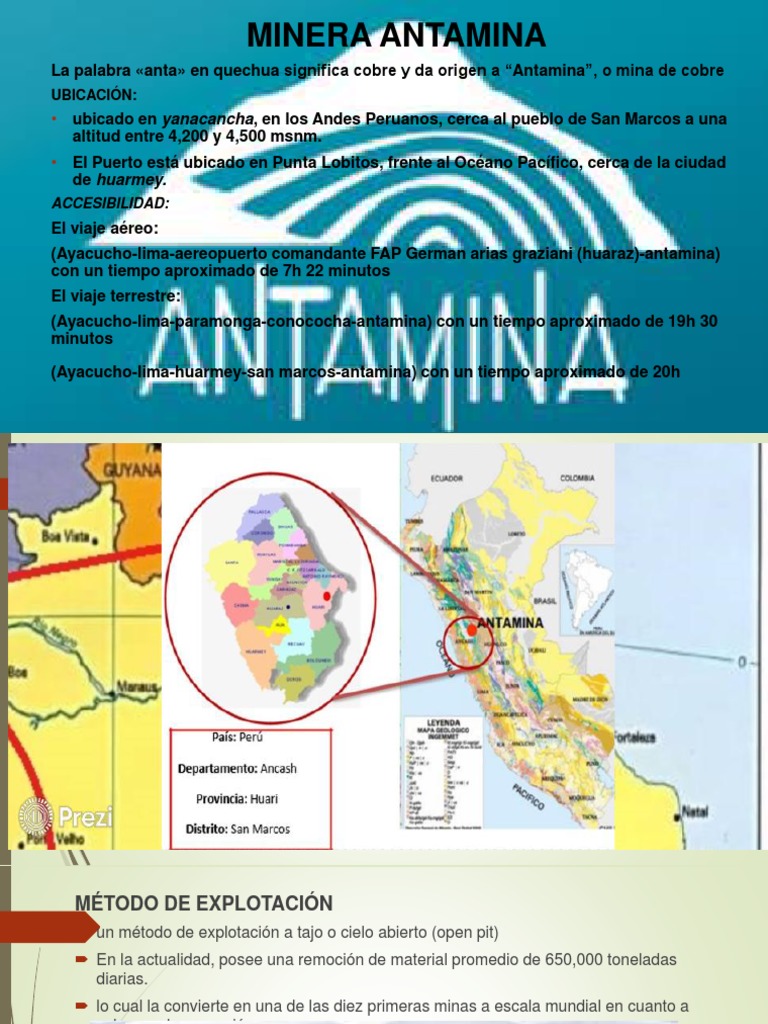 Antamina. Final de La Diapositiva, Descripcion | PDF | Minería | Cobre