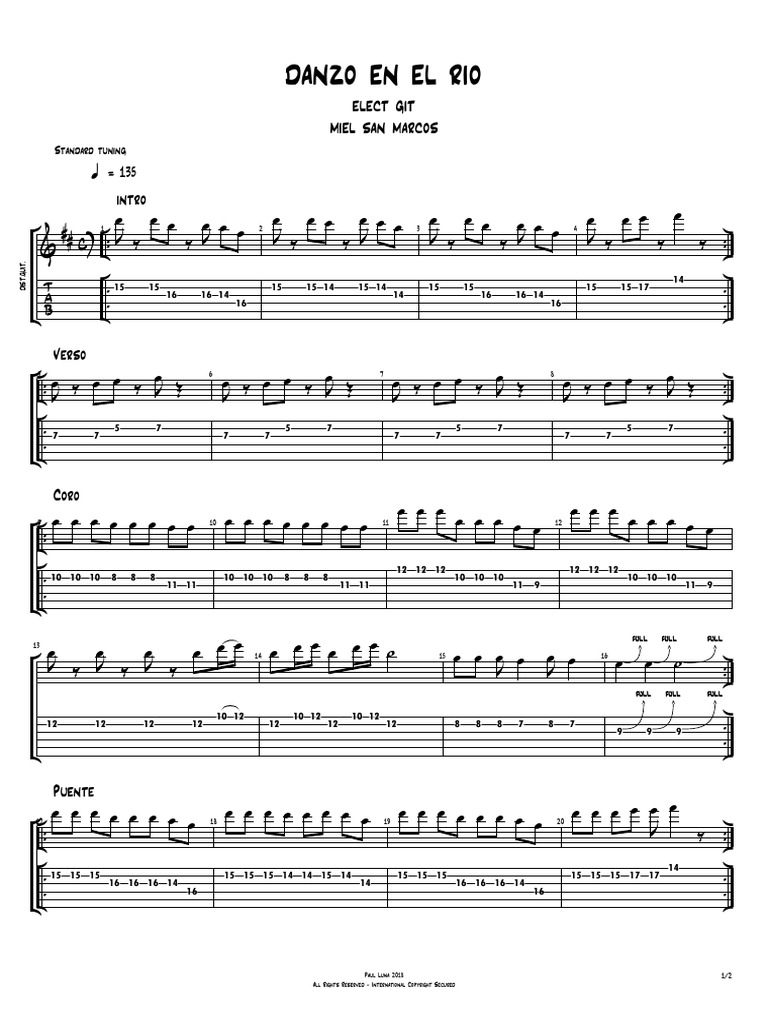 Danzo en El Rio - Tabs | PDF | Ley de derechos de autor | Derecho