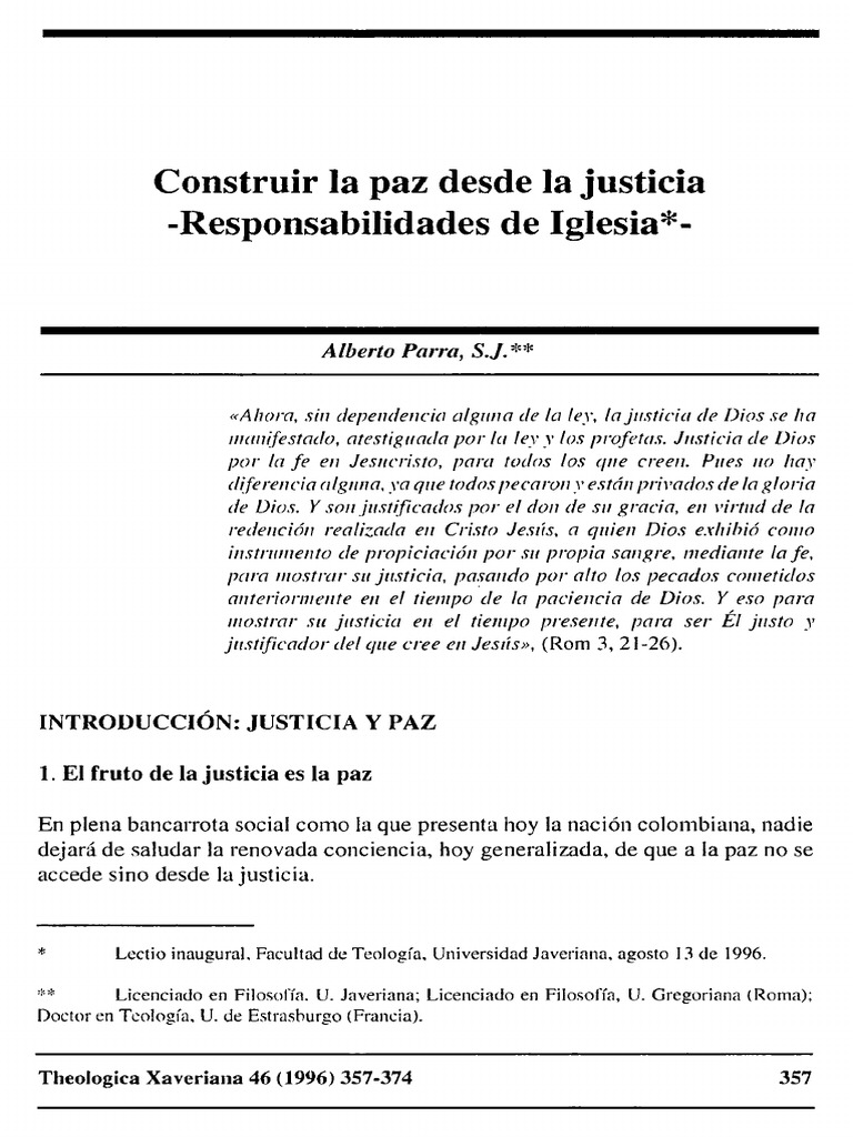 Alberto Parra | PDF | Iglesia Católica | Justicia