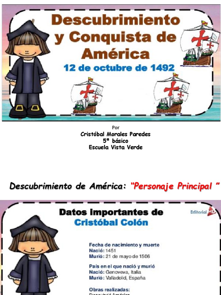 Cristobal Colon | PDF | Exploración de América del Norte | Viajes de ...