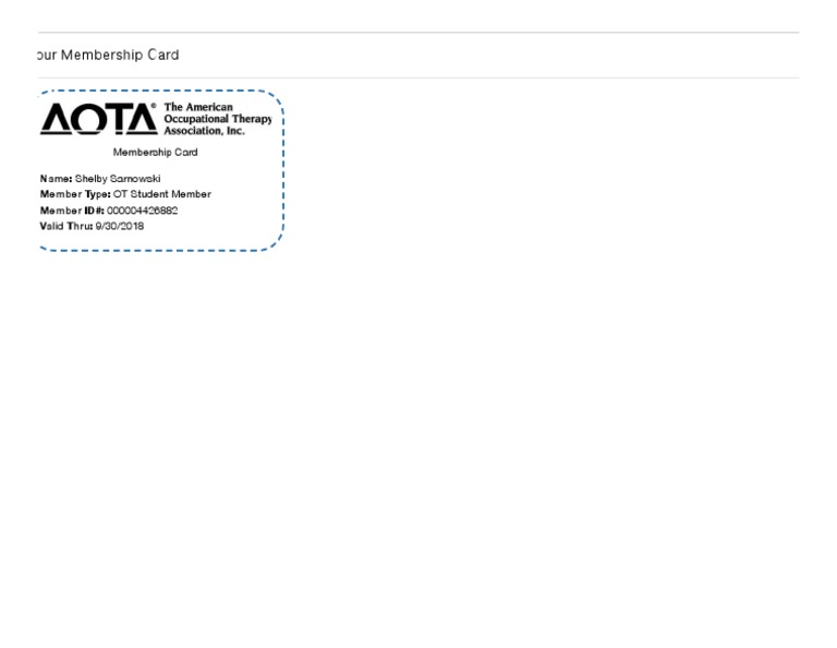 Aota Membership | PDF