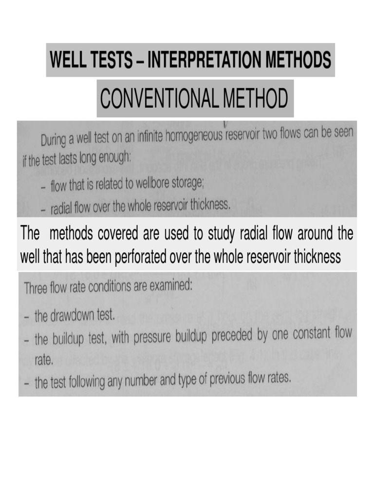 Radial Flow Well Test Interpretation Methods | PDF