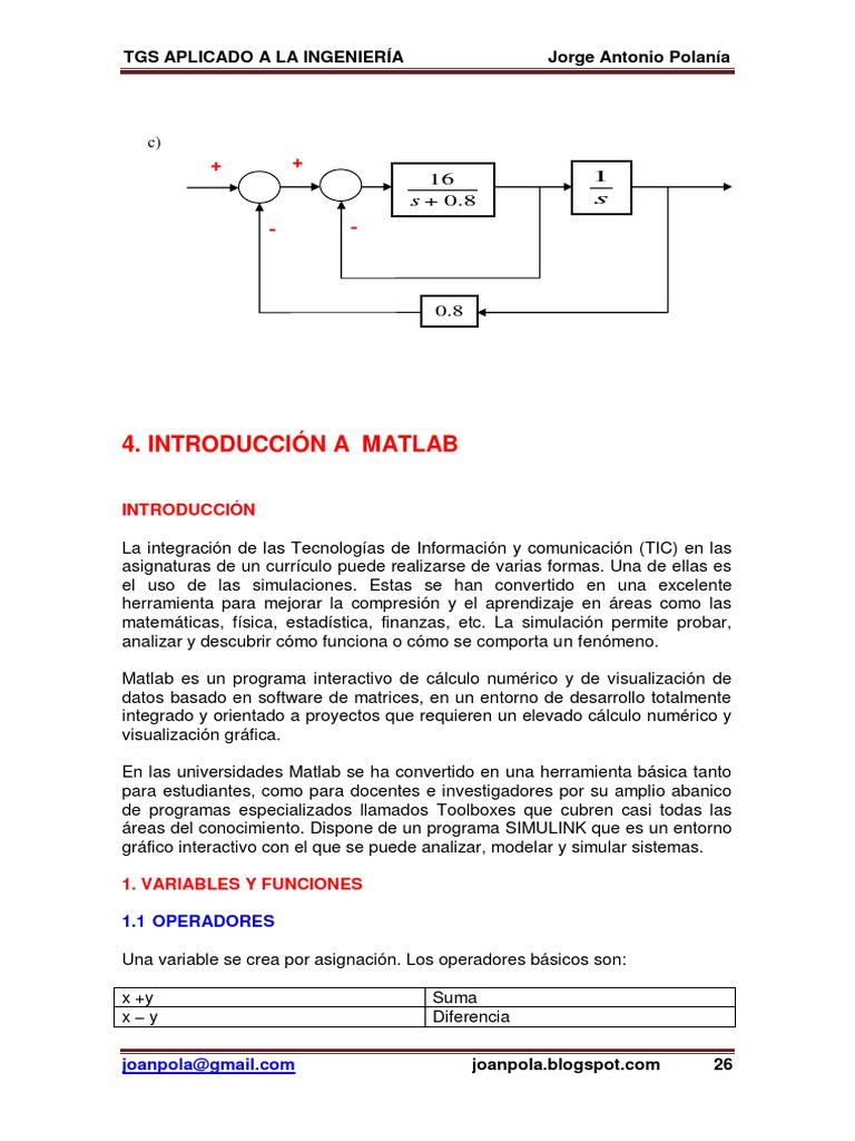 Introduccion A Matlab | PDF | Análisis matemático | Enseñanza de matemática