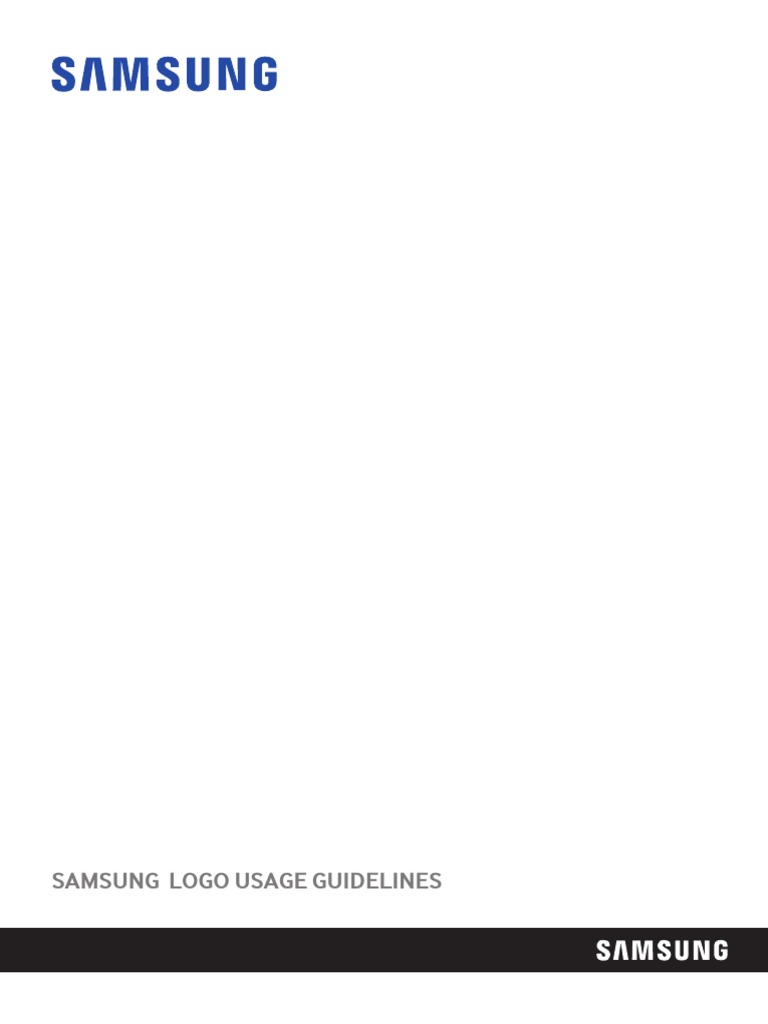 Samsung Logo Usage Guidelines - 112916 | PDF | Rgb Color Model ...
