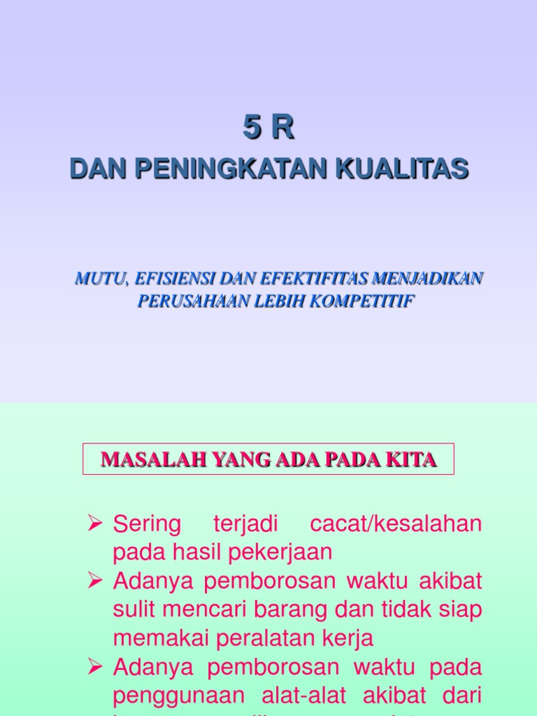 Materi 5R | PDF | Teknologi & Rekayasa