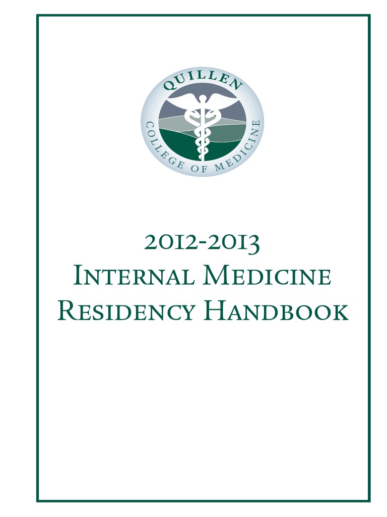 2012 2013 Resident Handbook | PDF | Residency (Medicine) | Physician
