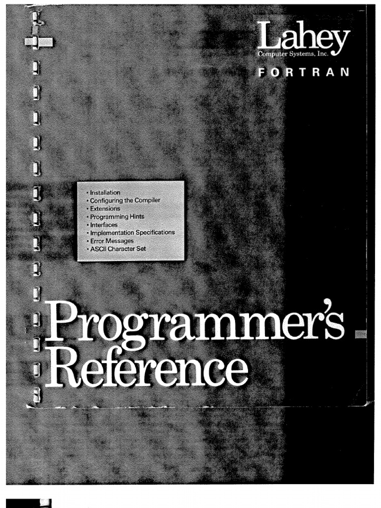 Lahey FORTRAN Program Reference Manual | PDF