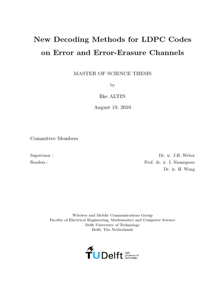 LDPC Code Decoding Methods | PDF | Forward Error Correction | Error Detection And Correction