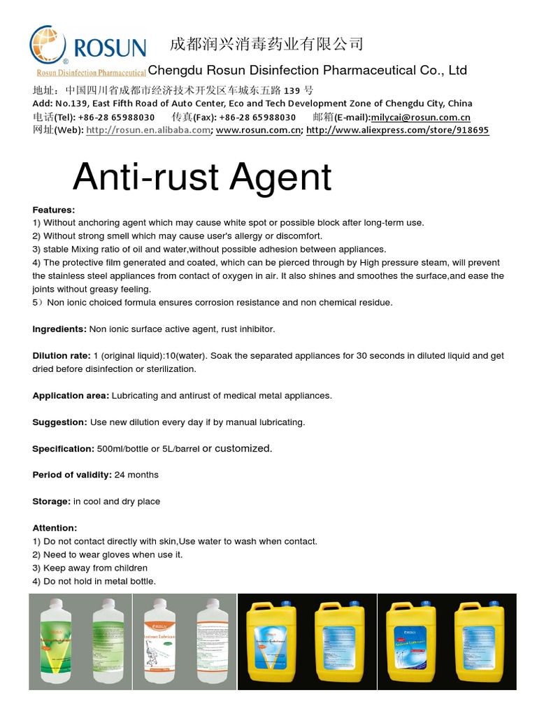 Anti Rust Agent | PDF